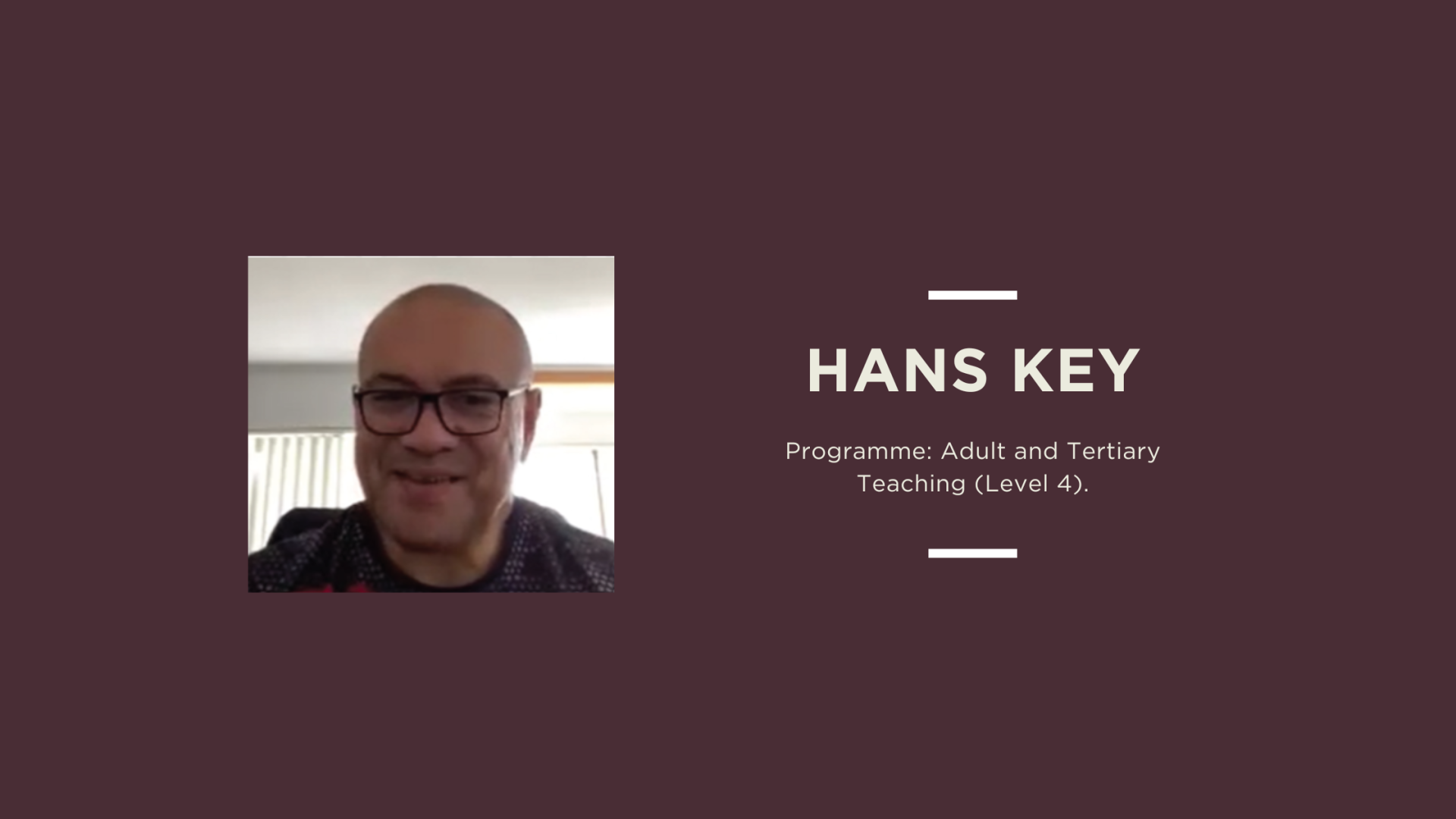 LEARNER PROFILE ATT4: HANS KEY – LearningWorks